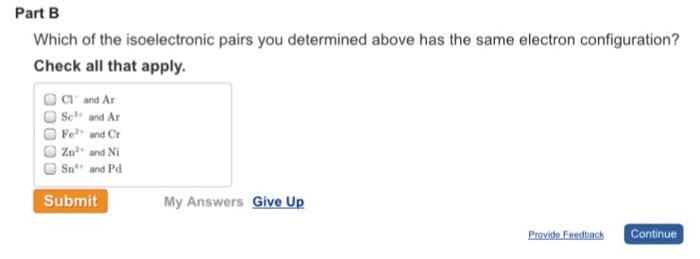 Solved Which of the isoelectronic pairs you determined above | Chegg.com