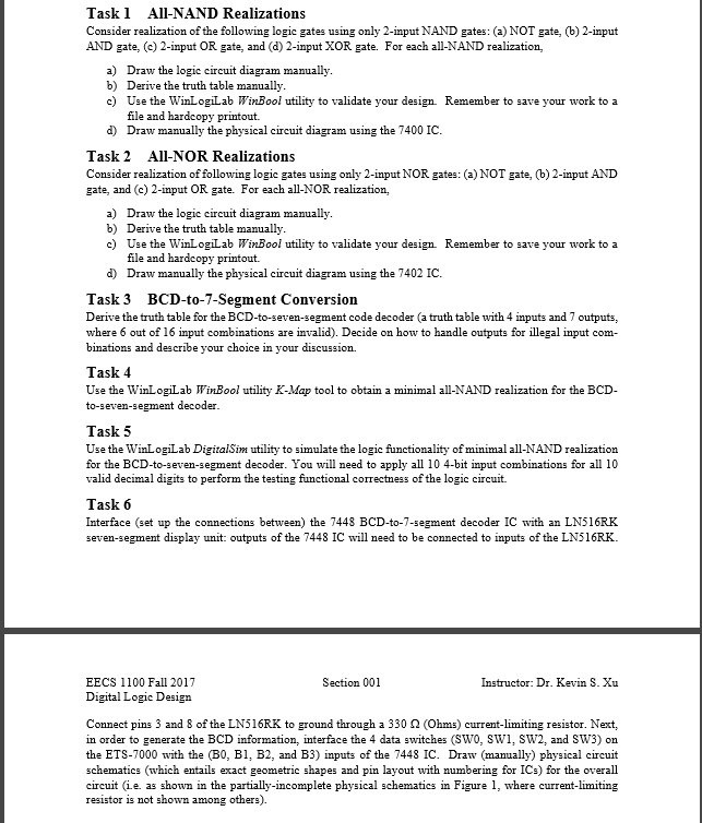 Solved Task 1 All-NAND Realizations Consider realization of | Chegg.com