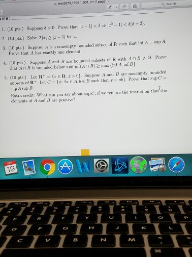 Solved Suppose delta > 0. Prove that |x - 1|