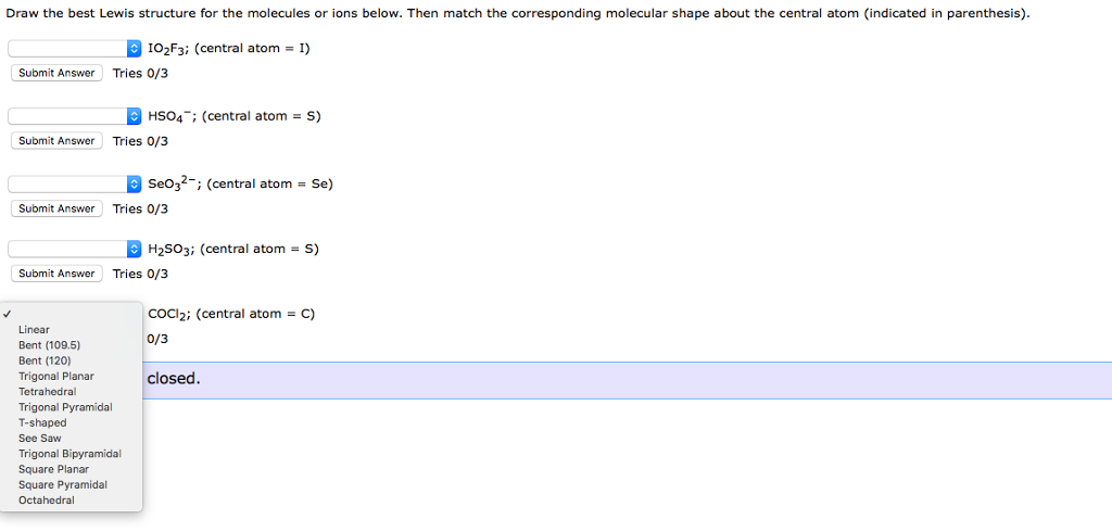 Solved Draw the best Lewis structure for the molecules or | Chegg.com