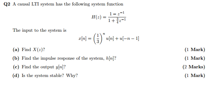 Solved A causal LTI system has the following system function | Chegg.com Solved A causal LTI system has the following system function | Chegg.com