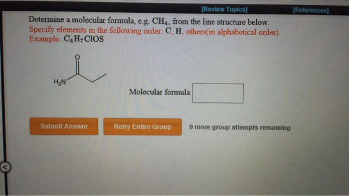Solved Review Topics) References) Determine a molecular | Chegg.com