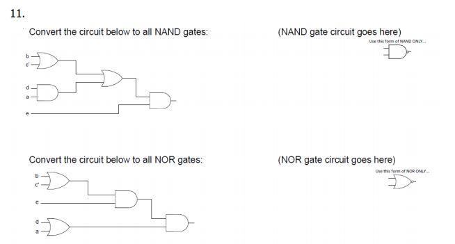 Solved Convert the circuit below to all NAND gates: (NAND | Chegg.com