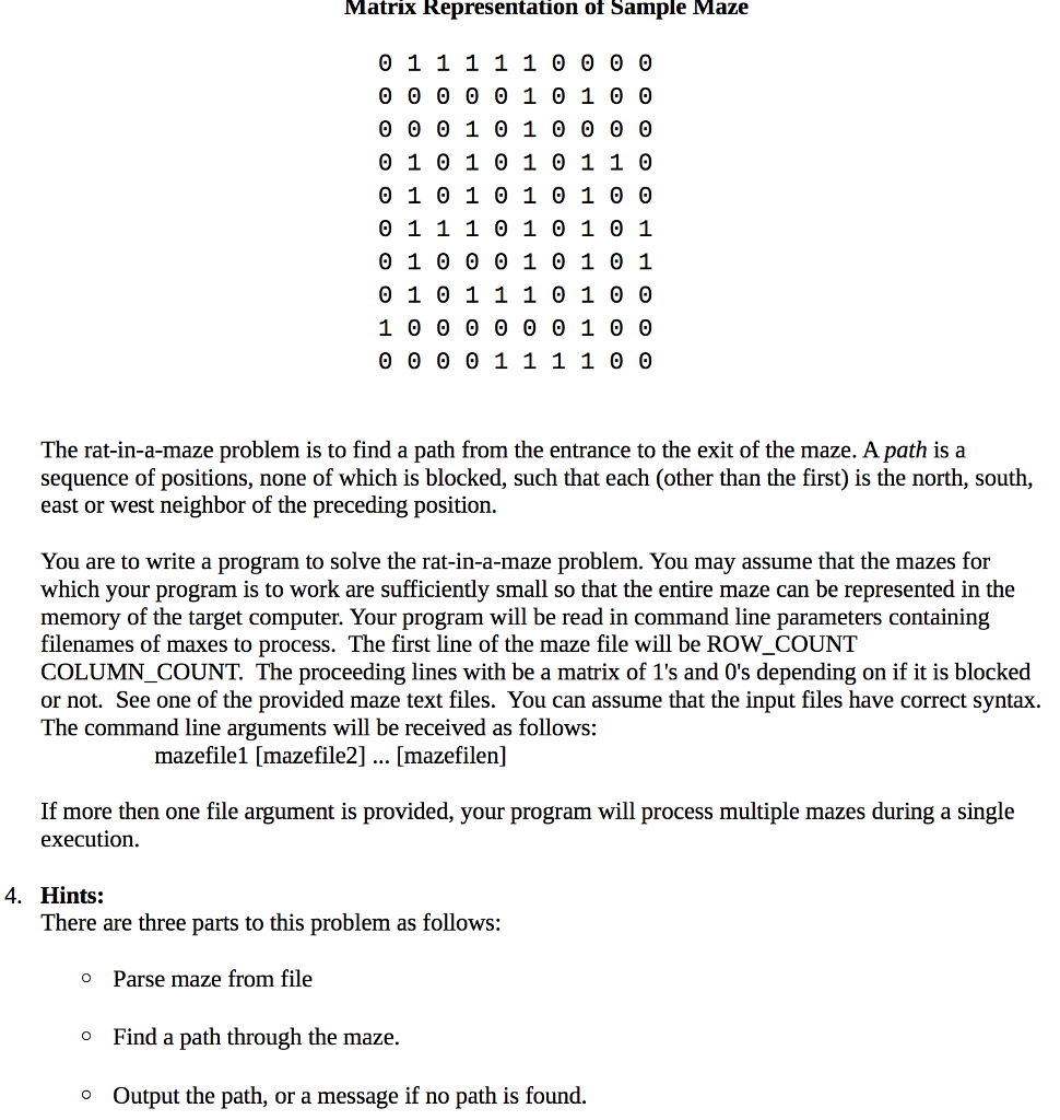 To find the path through the maze you may proceed as | Chegg.com