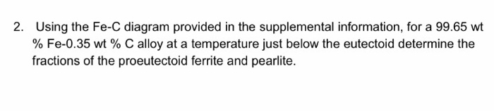 Solved Using the Fe-C diagram provided in the supplemental | Chegg.com