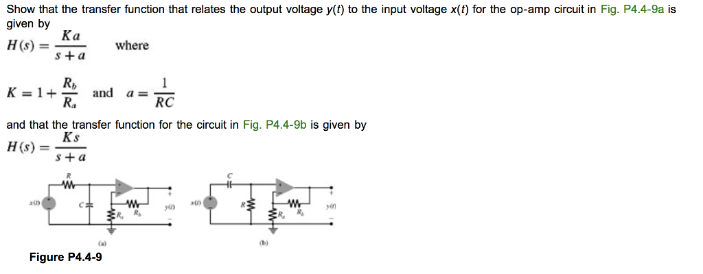 Solved Show That The Transfer Function That Relates The