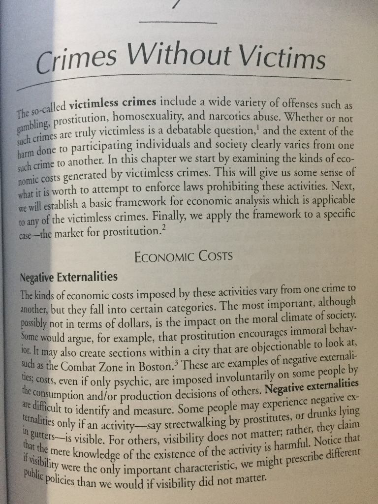 Solved Crimes Without Victims ld victimless crimes include a | Chegg.com