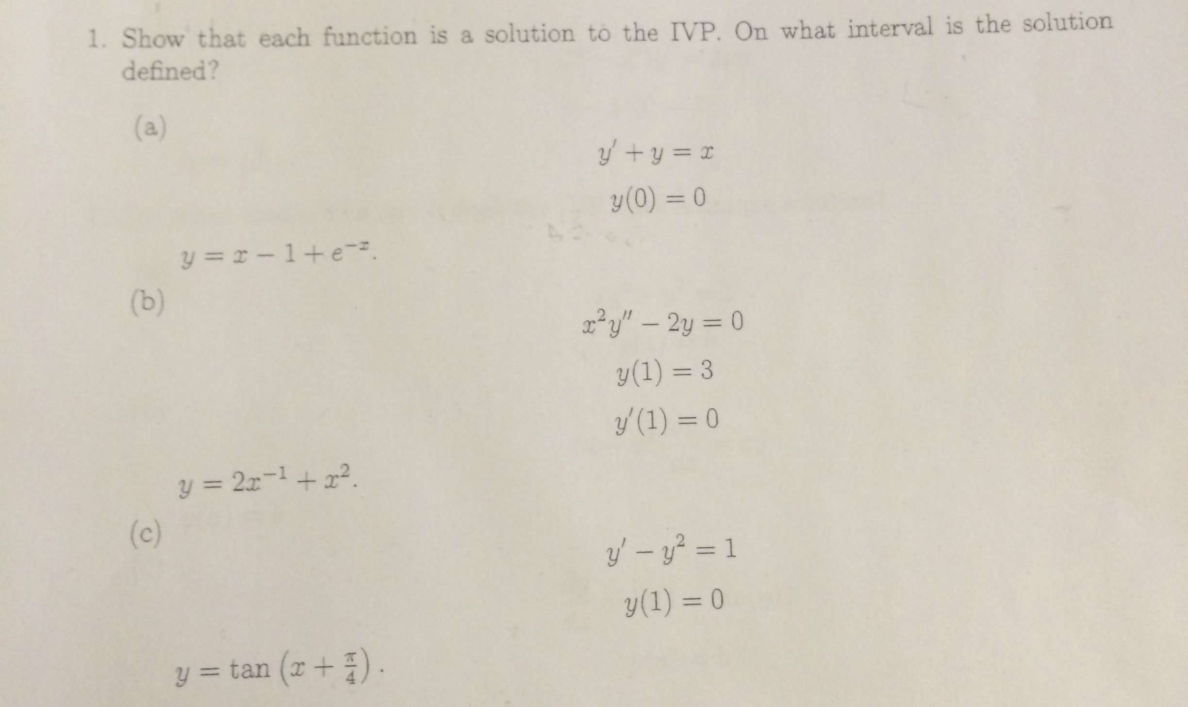 Solved Show that each function is a solution to the IVP. On | Chegg.com