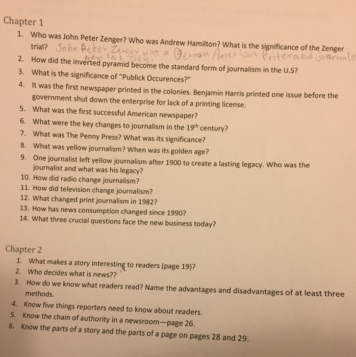 Who was John Peter Zenger? Who was Andrew Hamilton? | Chegg.com