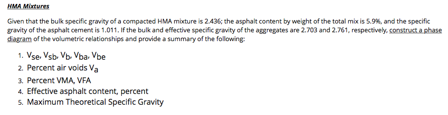 Solved Given that the bulk specific gravity of a compacted | Chegg.com