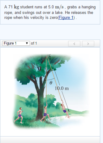 Solved Part A What is the angle θ when he releases the | Chegg.com