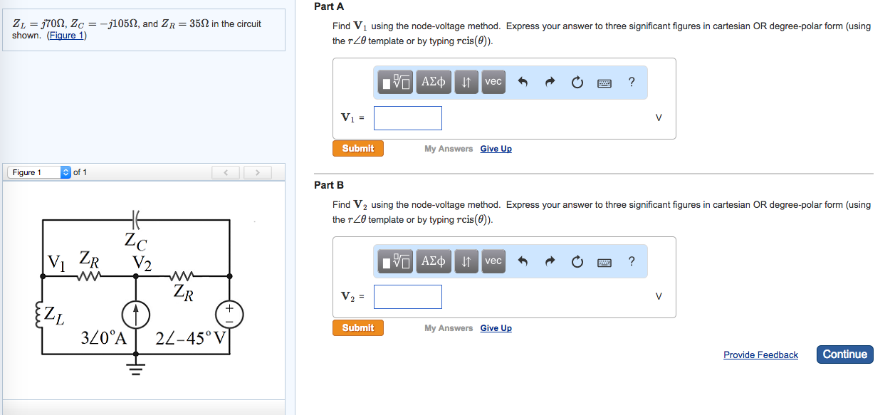 Solved ZL = j70OHM, Zc = -j105OHM, and ZR = 35OHM in the | Chegg.com
