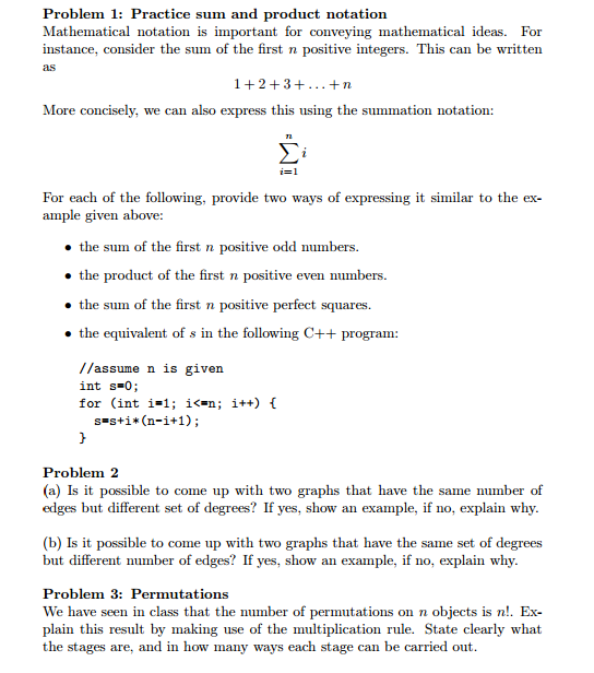 Solved Mathematical notation is important for conveying | Chegg.com