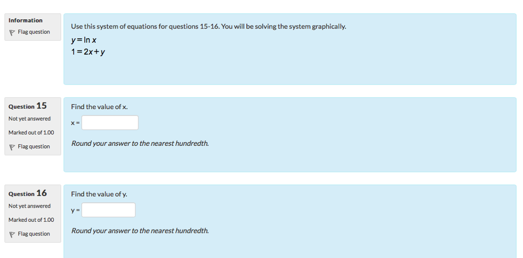 Solved Information Use this system of equations for | Chegg.com
