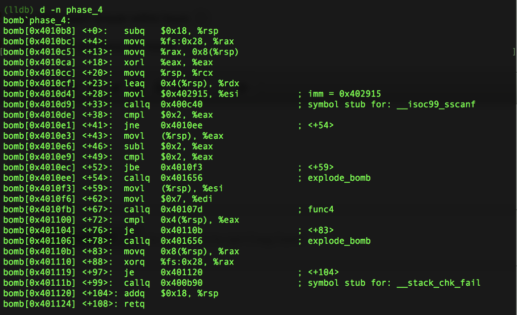 ; imm = 0x402915 ; symbol stub for:_isoc99_sscanf ; | Chegg.com
