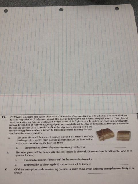 Solved PNW Native Americans have a game called slahal One | Chegg.com