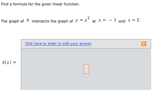 Solved Find a formula for the given linear function. The | Chegg.com