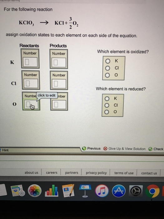 Solved For the following reaction KCIO_3 rightwards arrow | Chegg.com
