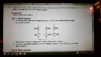 Solved Node Analysis Part 2: Mesh Anaysi | Chegg.com