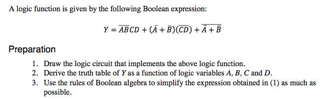 Solved A logic function is given by the following Boolean | Chegg.com