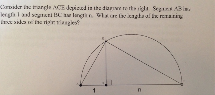 Solved: Consider The Triangle ACE Depicted In The Diagram ... | Chegg.com
