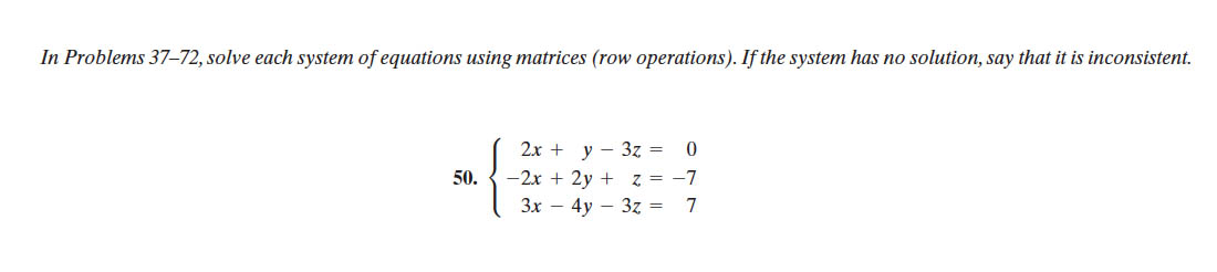 Solved in Problems 37?72, solve each system of equations | Chegg.com
