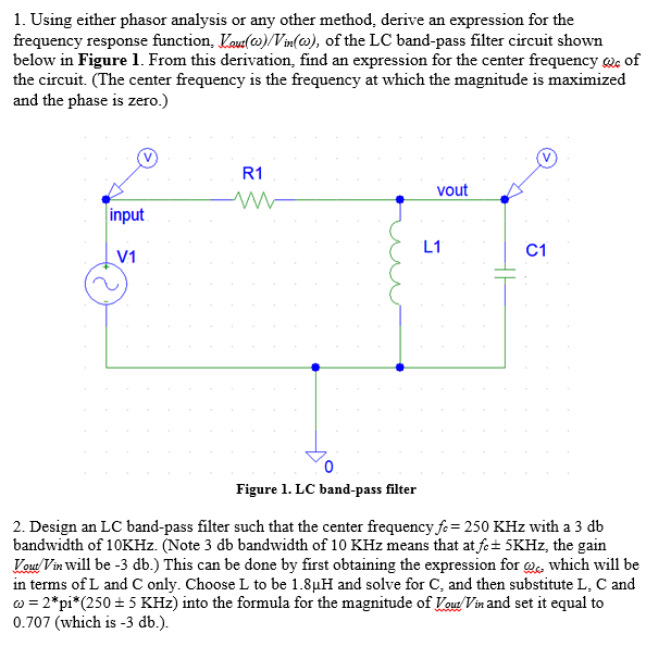 Solved 1. Using either phasor analysis or any other method, | Chegg.com