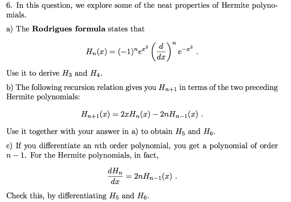 Solved 6. In this question, we explore some of the neat | Chegg.com
