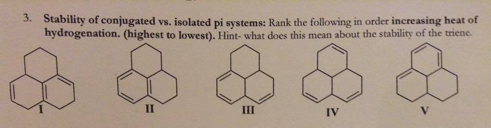 Solved Organic Chemistry II Question: Stability of | Chegg.com