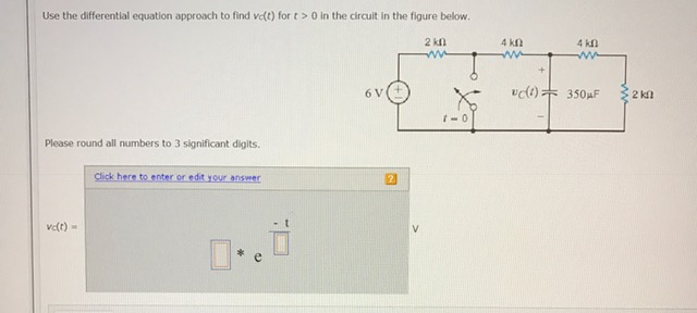 Solved Use the differential equation approach to find vC(t) | Chegg.com