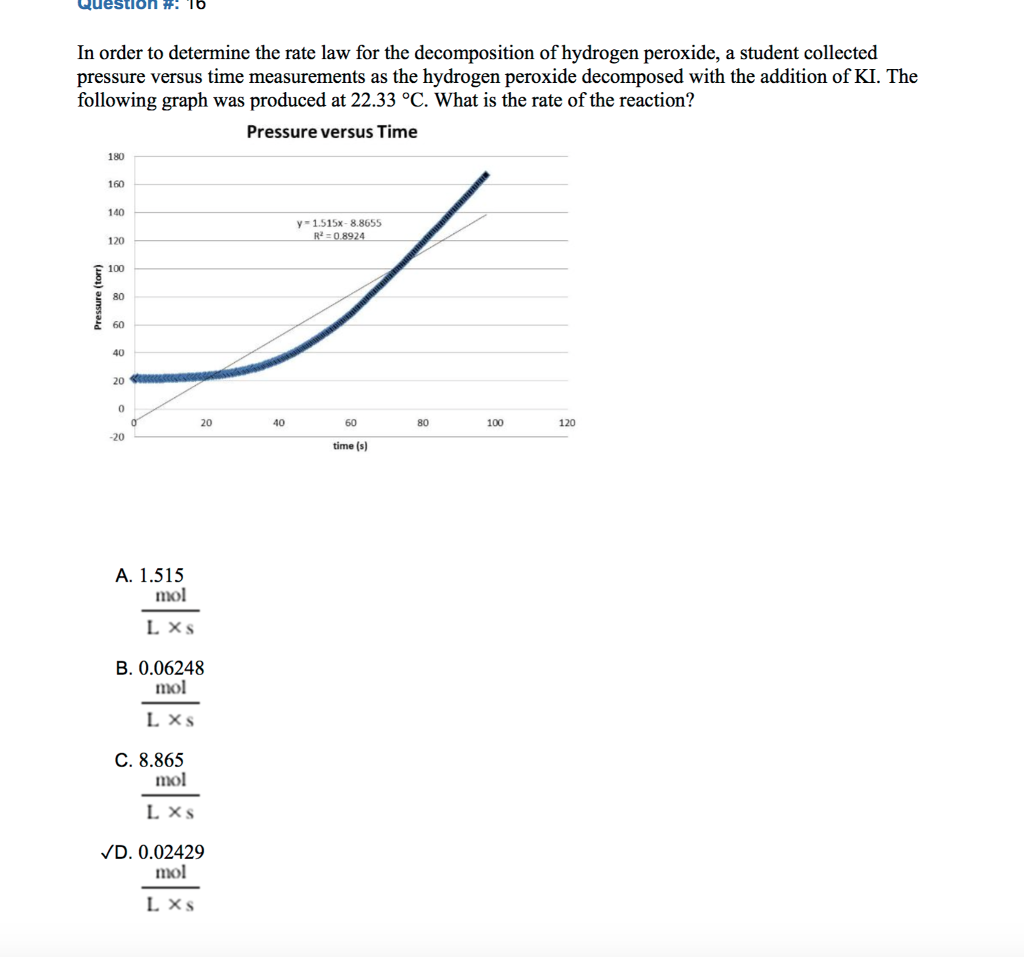 Solved In order to determine the rate law for the | Chegg.com