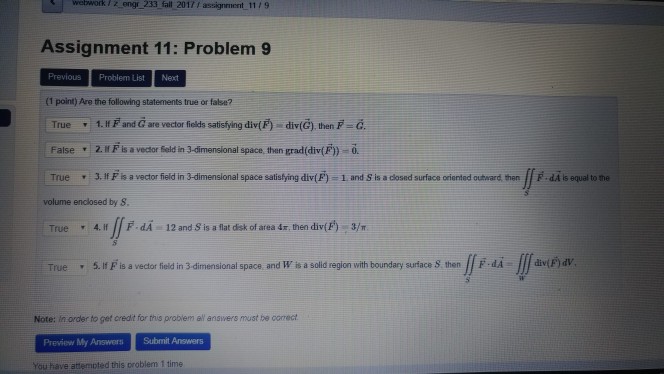 Solved webwork z engr 233 fall 2017 I assignment 119 | Chegg.com