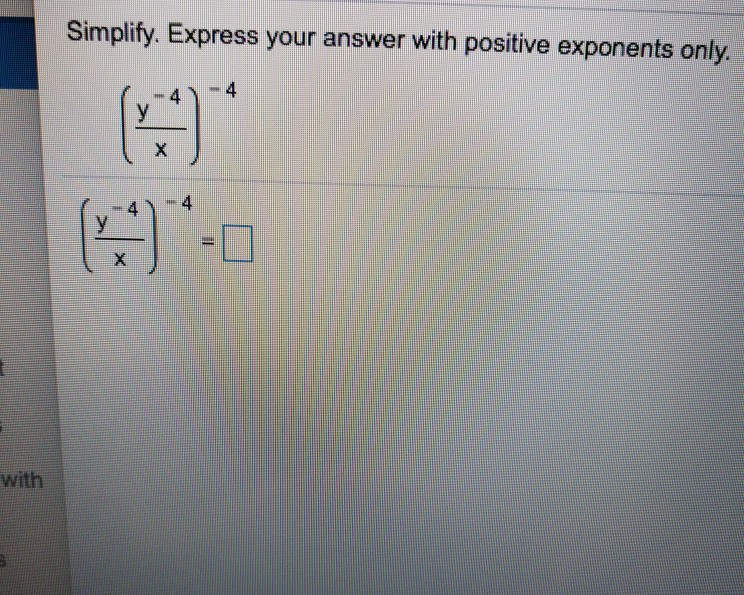Solved Simplify. Express your answer with positive exponents | Chegg.com