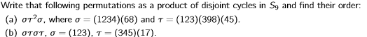Solved Write that following permutations as a product of | Chegg.com