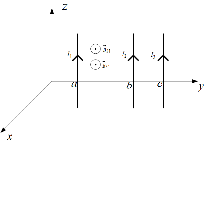 Solved Three infinitely long parallel conducting wires are | Chegg.com