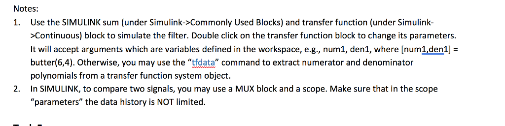 Solved Build a SIMULINK model to filter a signal x(t) 2 sin | Chegg.com