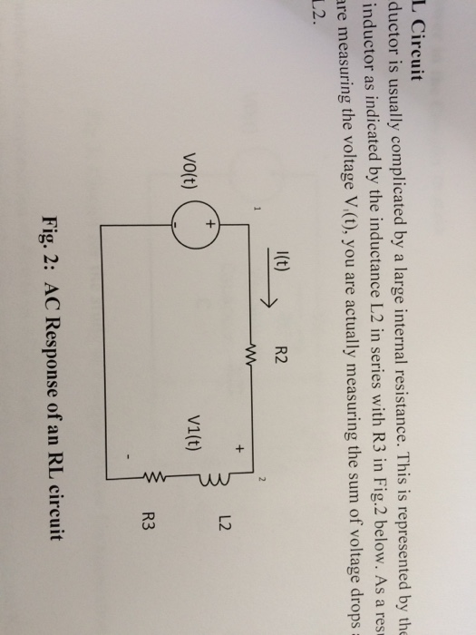 Solved P3 A Consider Rl Circuit Shown At Fig 2 With R2 560