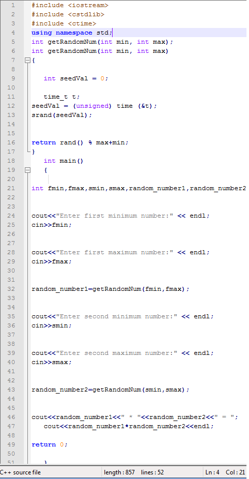 Solved Implement a function getRandomNum(int min, int max) | Chegg.com