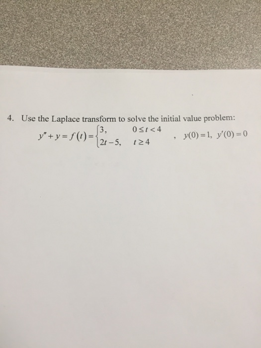 Solved Use the Laplace transform to solve the initial value | Chegg.com
