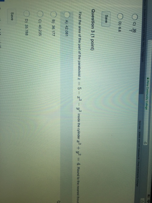 Solved Find the area of the part of the paraboloid z = 5 - | Chegg.com