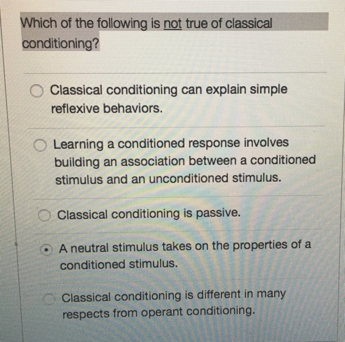 Solved Which of the following is not true of classical | Chegg.com