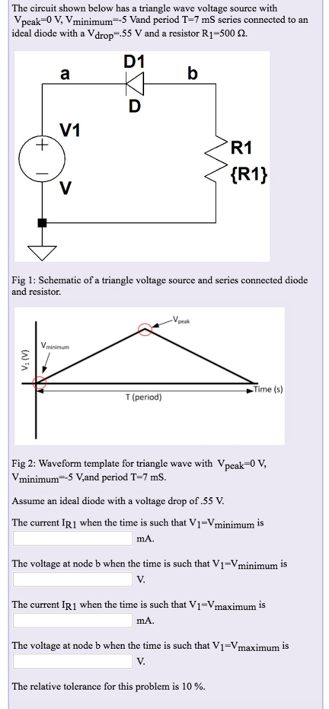 Solved The circuit shown below has a triangle wave voltage | Chegg.com