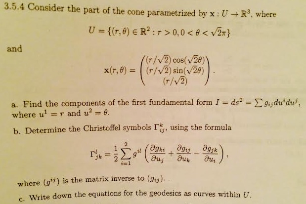 Solved This is a differential geometry question. 3.5.4 | Chegg.com