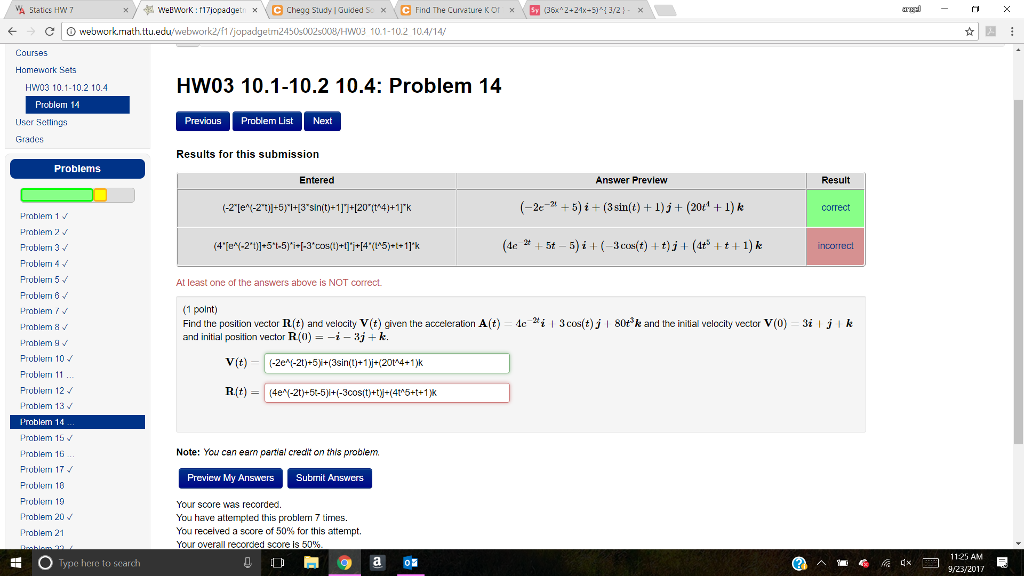 Solved Find the position vector R(t) and velocity V(t) given | Chegg.com