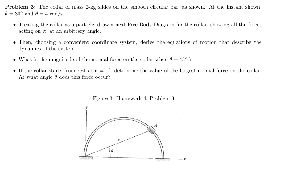 Solved The collar of mass 2-kg slides on the smooth circular | Chegg.com