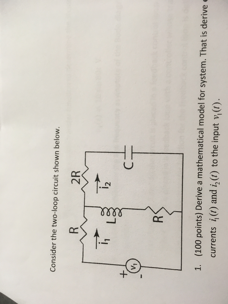 Solved Consider The Two Loop Circuit Shown Below 2r 2 V 1 2129