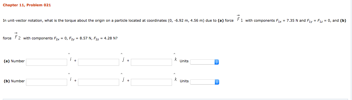 Solved In unit- vector notation, what is the torque about | Chegg.com