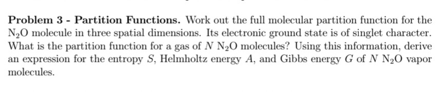 Problem 3 - Partition Functions. Work out the full | Chegg.com