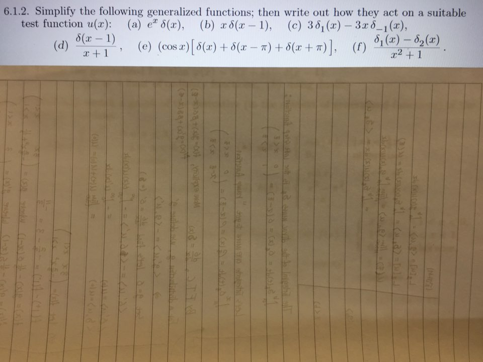 Solved Simplify the following generalized functions; then | Chegg.com