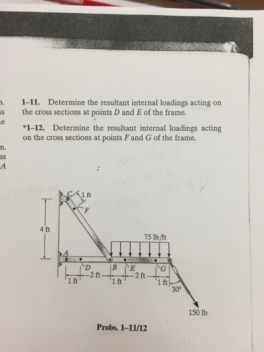 Solved Determine the resultant internal loadings acting on | Chegg.com